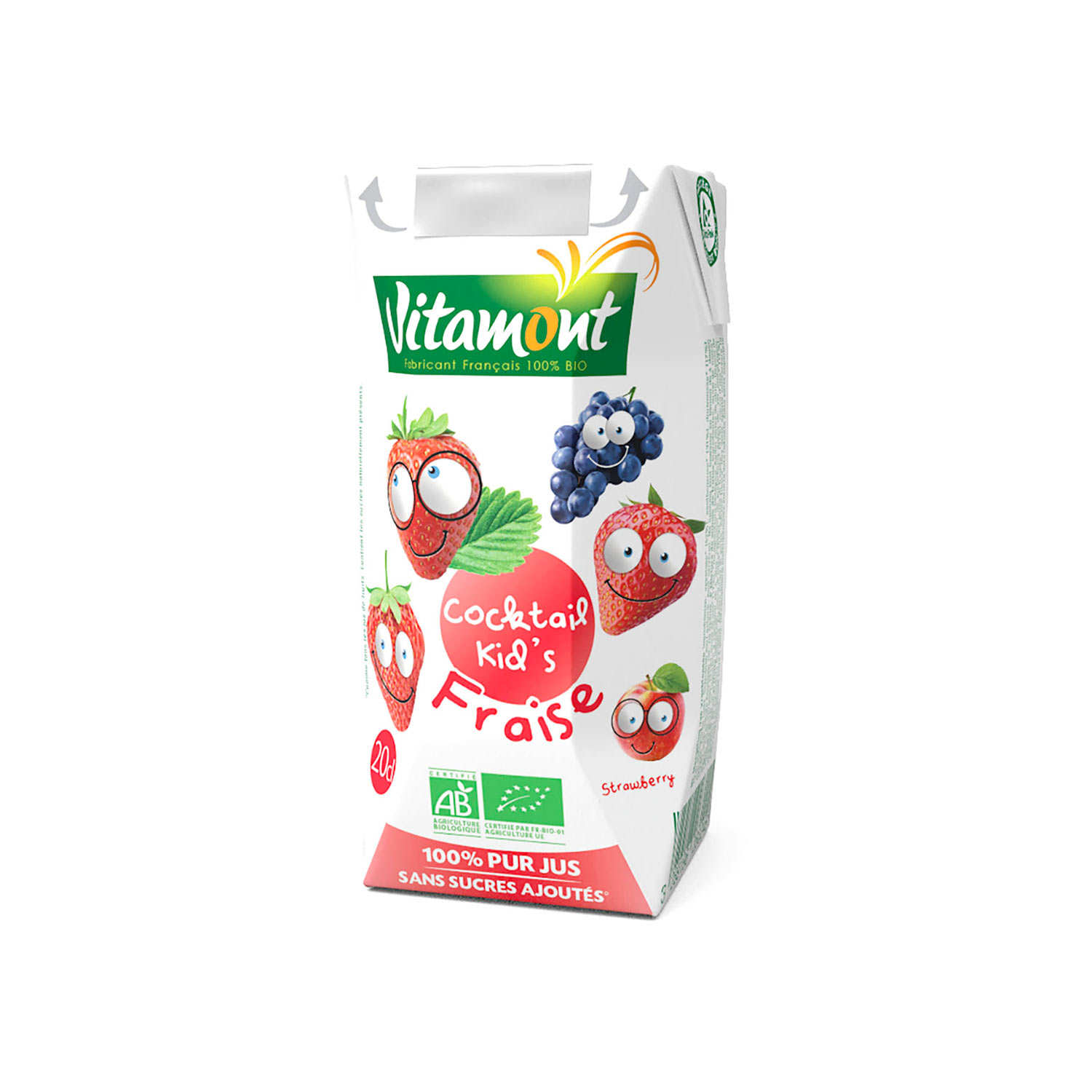 Briquette kid's de jus à la fraise bio - Vitamont