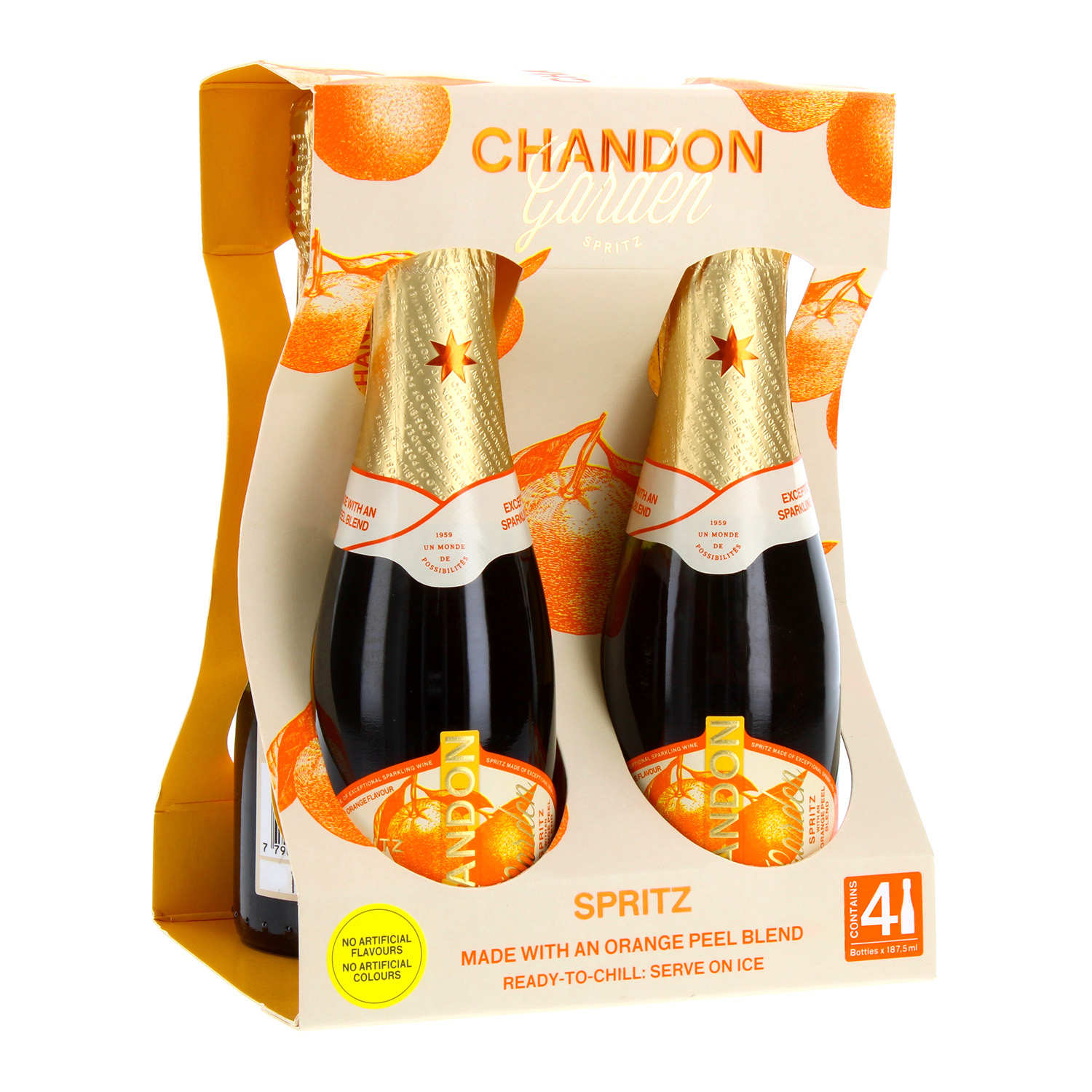 CHANDON Garden Spritz pack de 4 Mini bouteilles de 18,7cl - Chandon