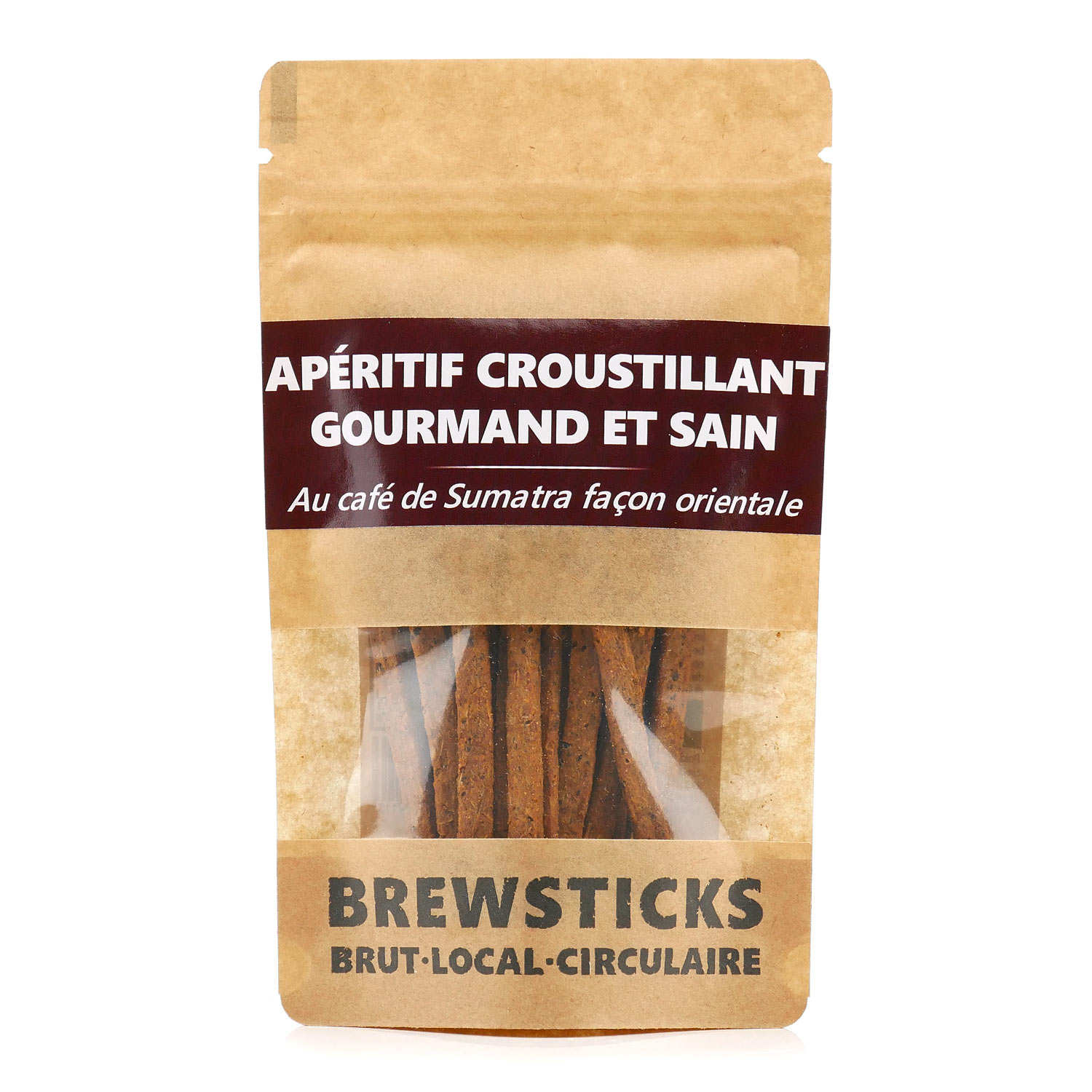 Organic crunchy aperitif sticks with grain, coffee, cardamom and ...