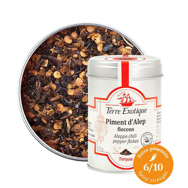 Aleppo chilli pepper flakes (strength 6) - Terre Exotique