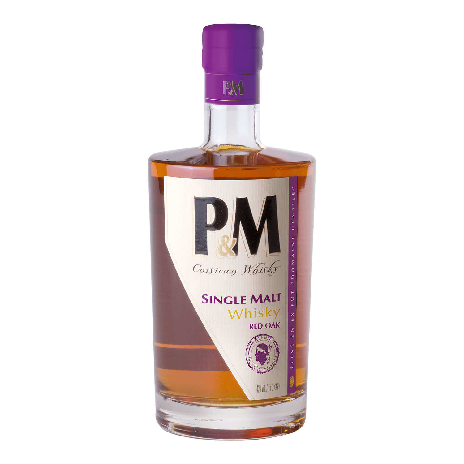 P&M Single Malt Red Oak Whisky from Corsica 42% - Distillerie Mavela
