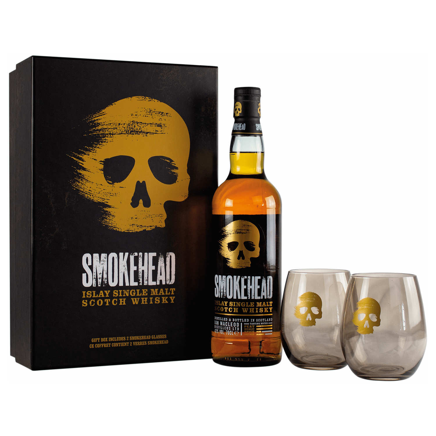 Smokehead Whisky Gift Box With 2 Glasses - Smokehead