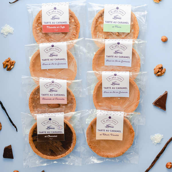 Assortment of 8 Caramel Tarts - La Jolie Tarte