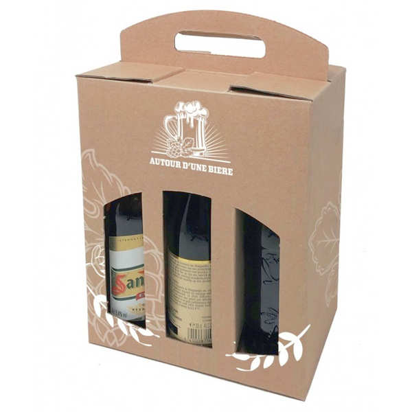 Kraft box for 6 beers (long neck type)
