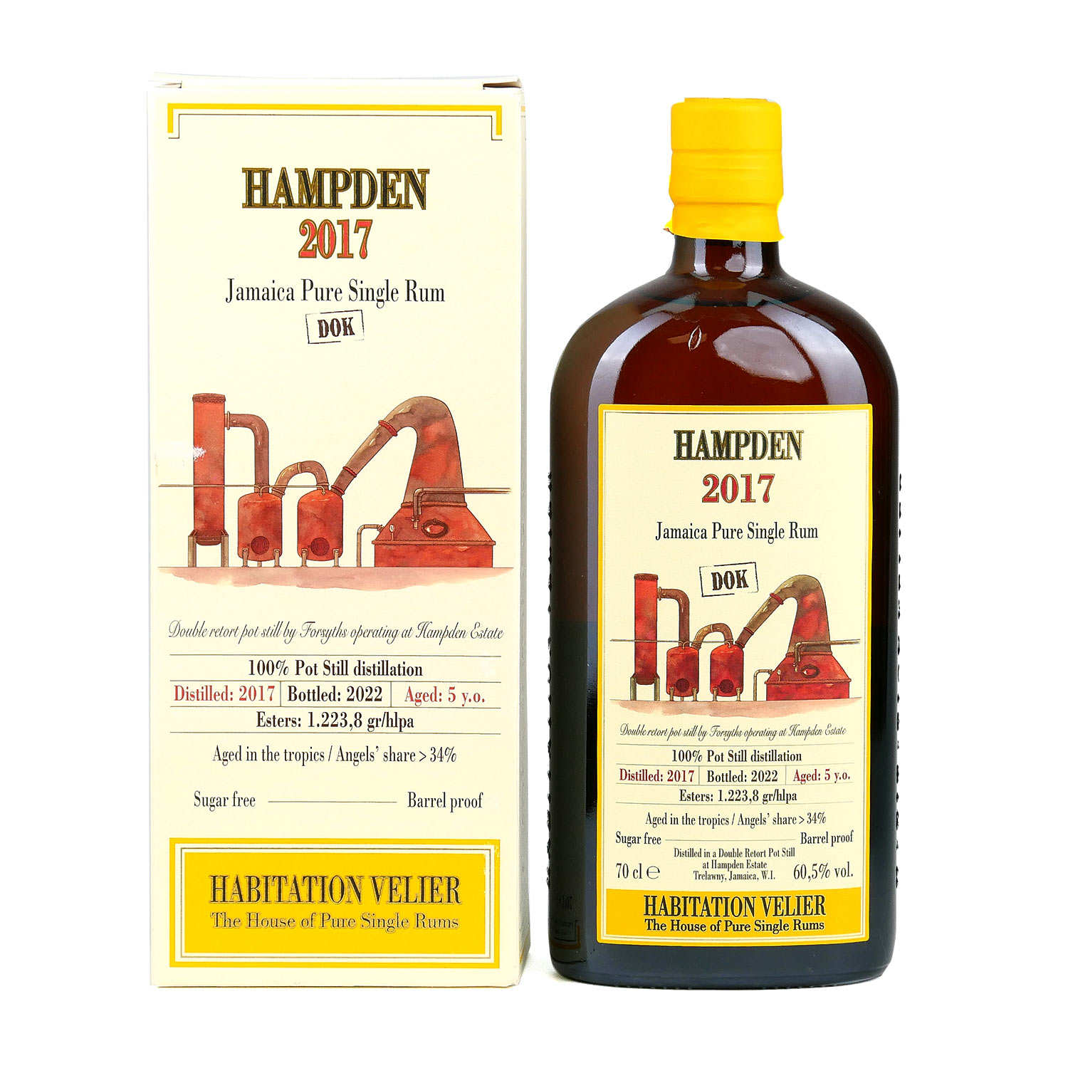 Rhum de la Jamaïque Hampden 5 ans 2017 DOK 60.5% - Hampden
