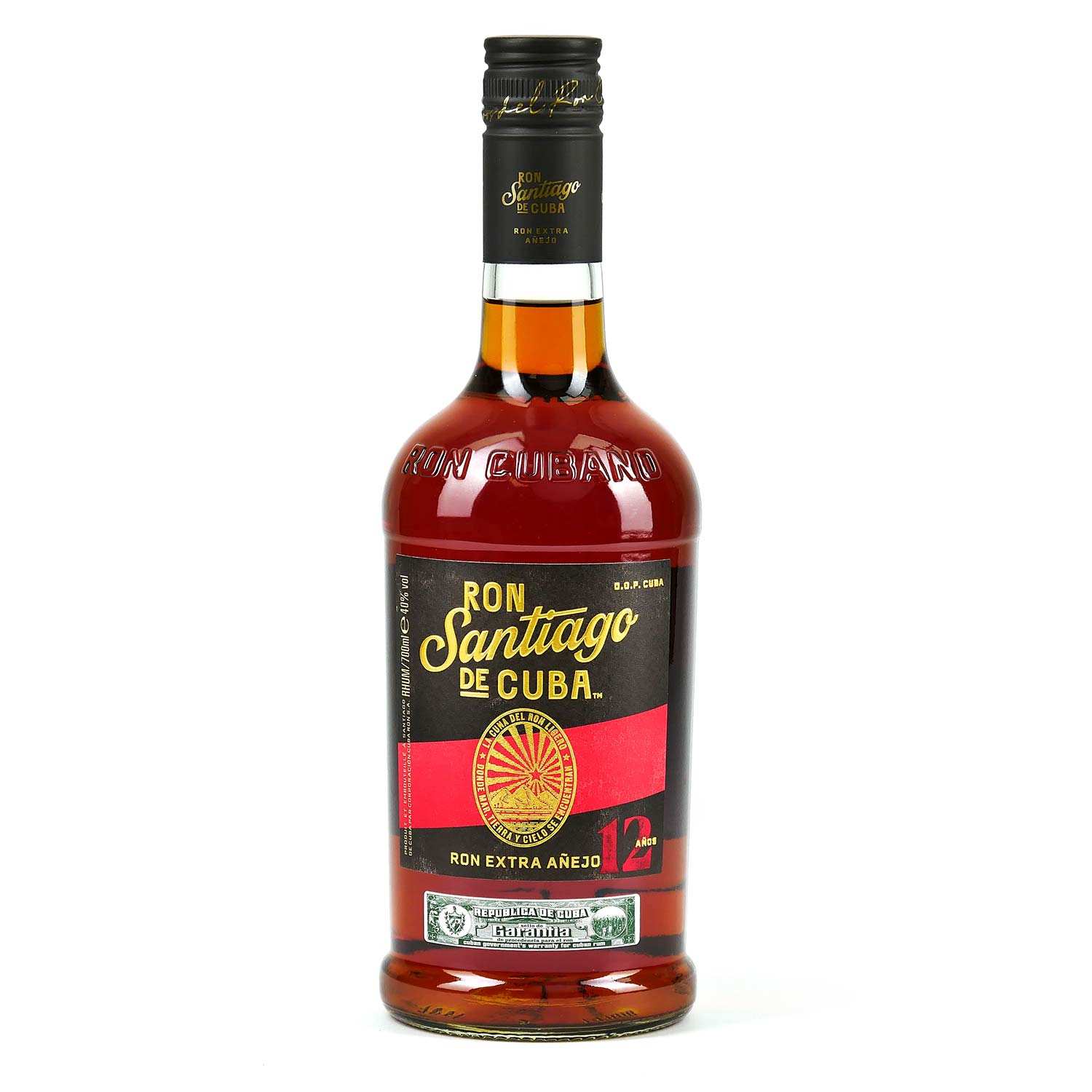 Rhum Santiago de Cuba 12 años 40% - Santiago de Cuba