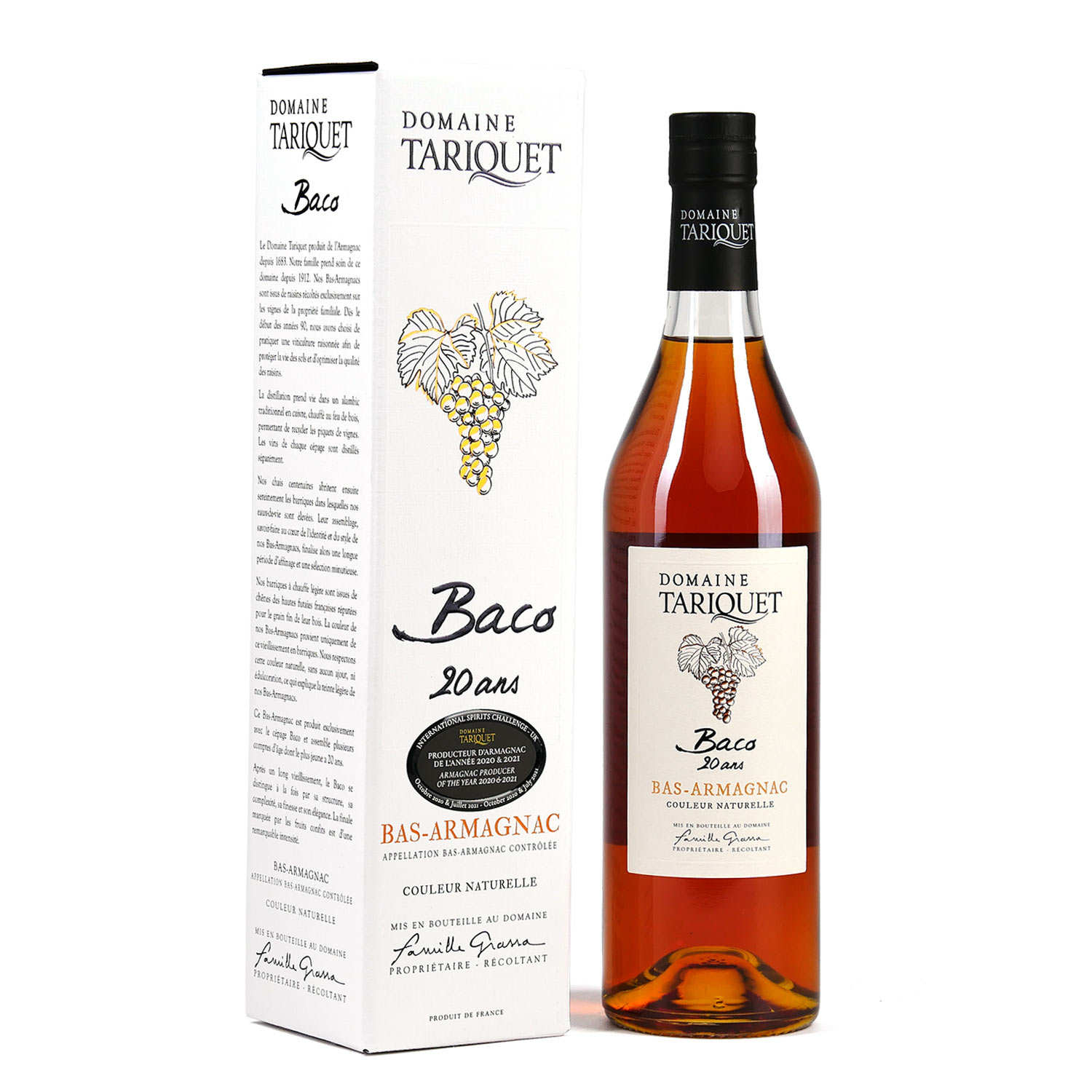 Bas Armagnac Baco 20 ans - Domaine Tariquet 42% - Domaine Tariquet