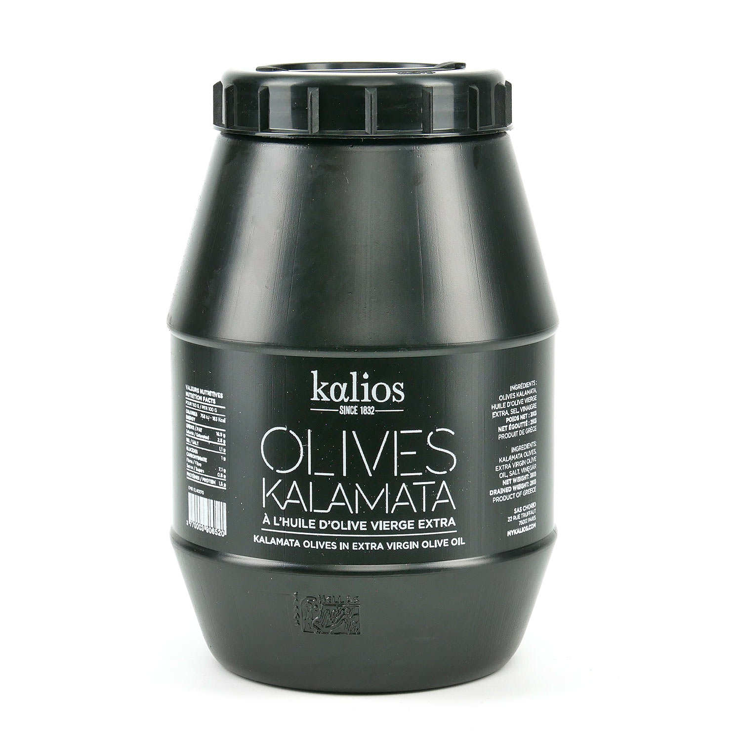 Kalamata Olives in Extra Virgin Olive Oil - Greece PDO - Kalios