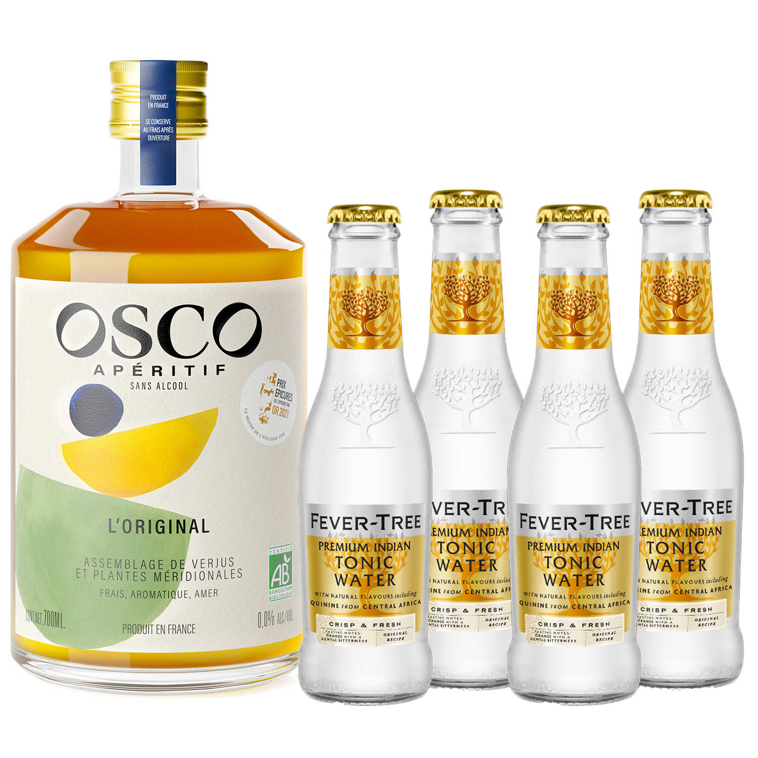 Kit pour cocktail Osco tonic - Osco L'Original + 4 tonics Fever Tree