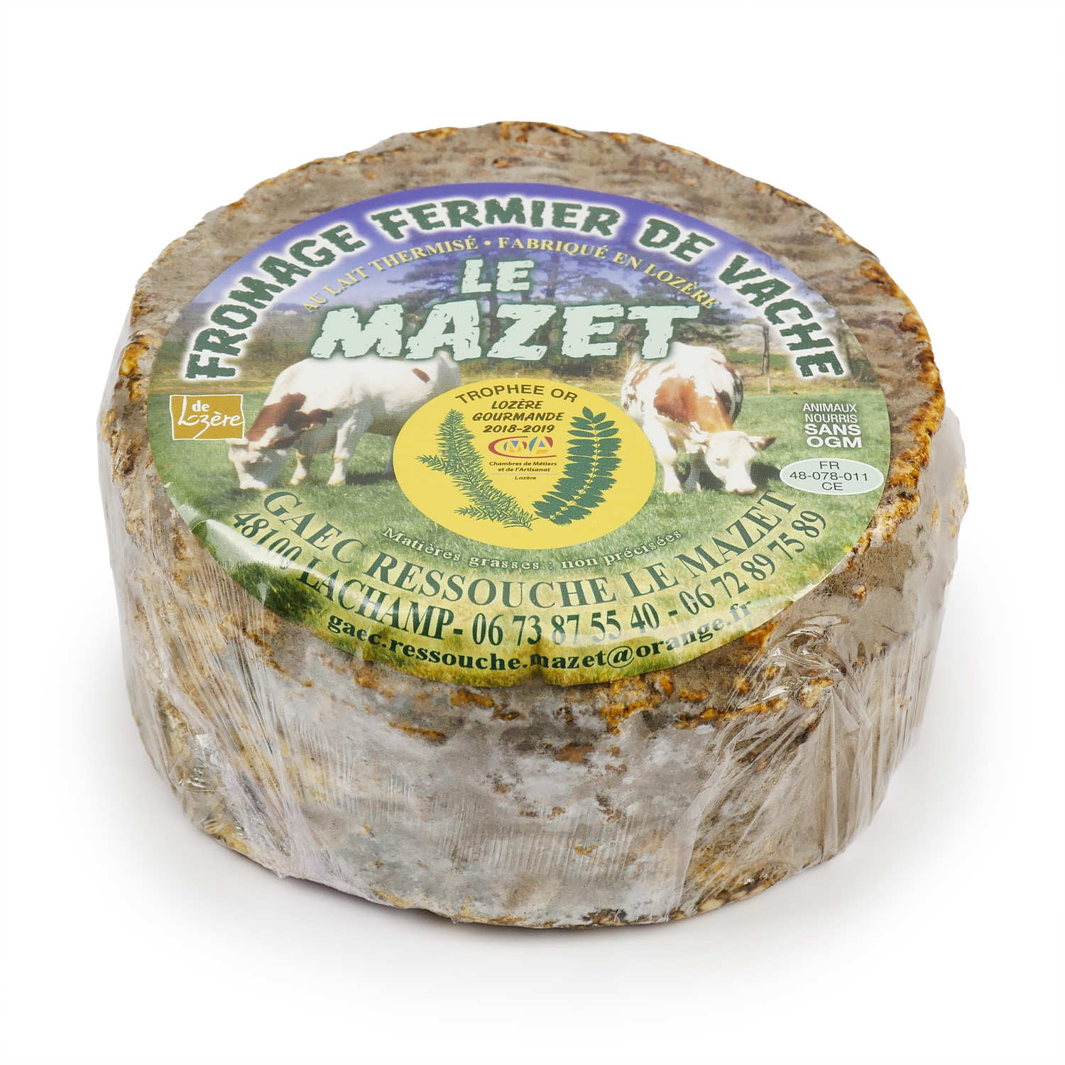 Farmhouse cow's cheese Le Mazet - Lozère - La Ferme Ressouche