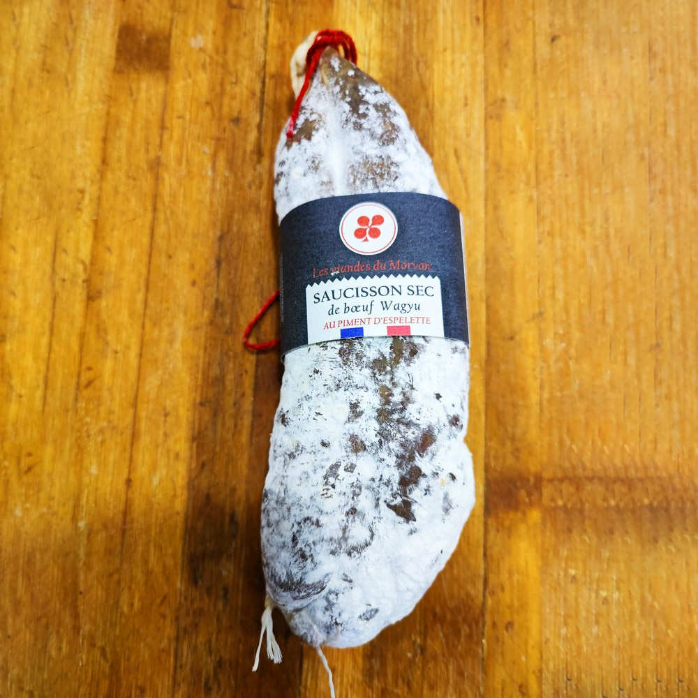 Saucisson sec pur boeuf Wagyu au piment d'Espelette - Les Viandes du Morvan