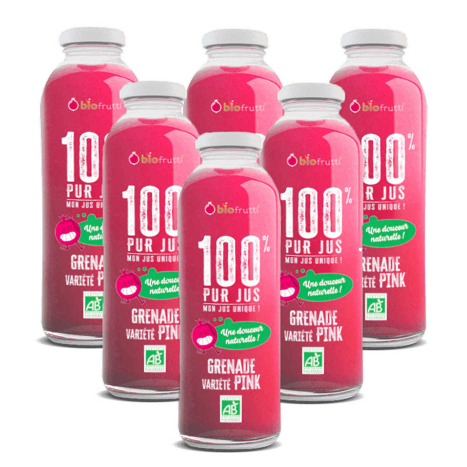 Pur jus de grenade pink 100% bio 6 x 70cl - biofrutti