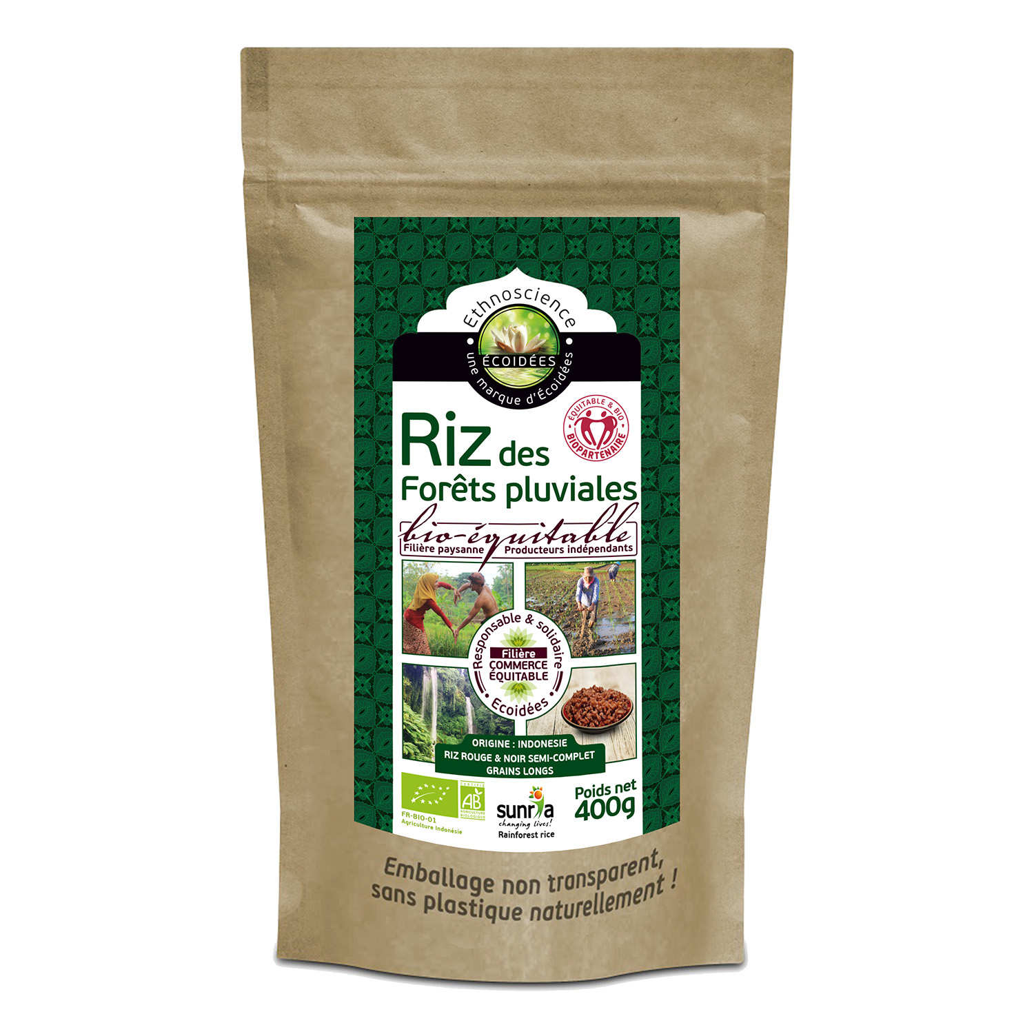 Riz javanais des forêts pluviales Bio et Equitable - Rainforest - Ecoidées