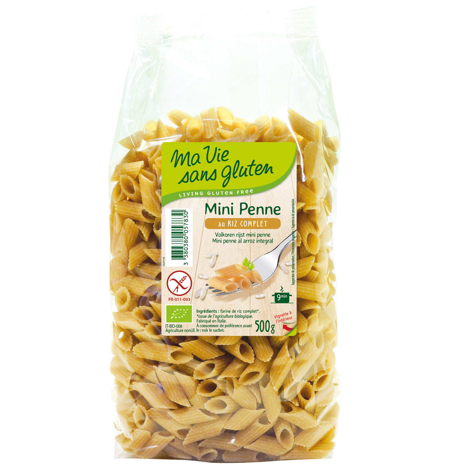Mini penne pasta made with rice flour - gluten free - Ma vie sans gluten