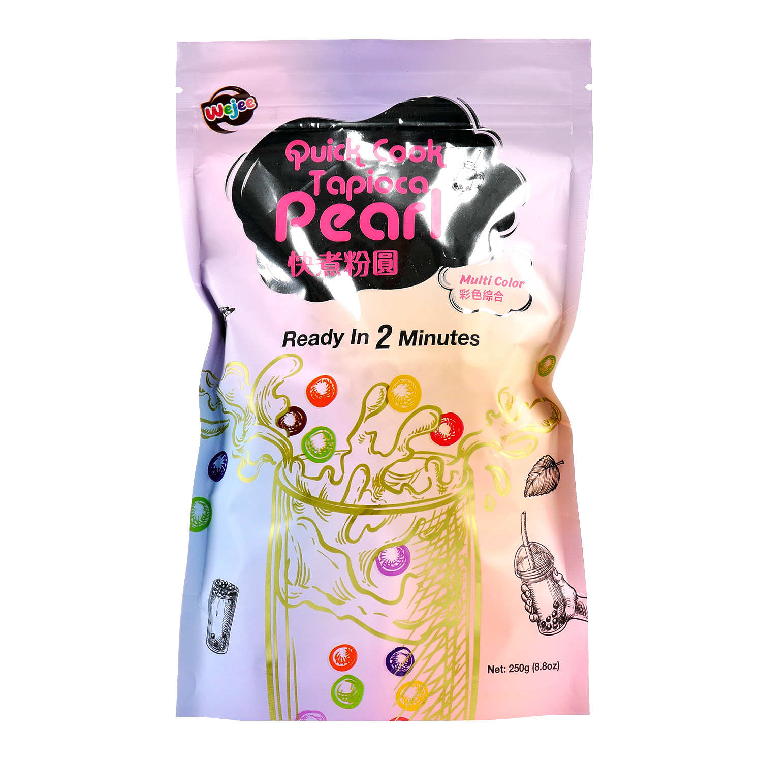 Tapioca pearls for bubble tea cooking 2 minutes - Multicolored - Wejee
