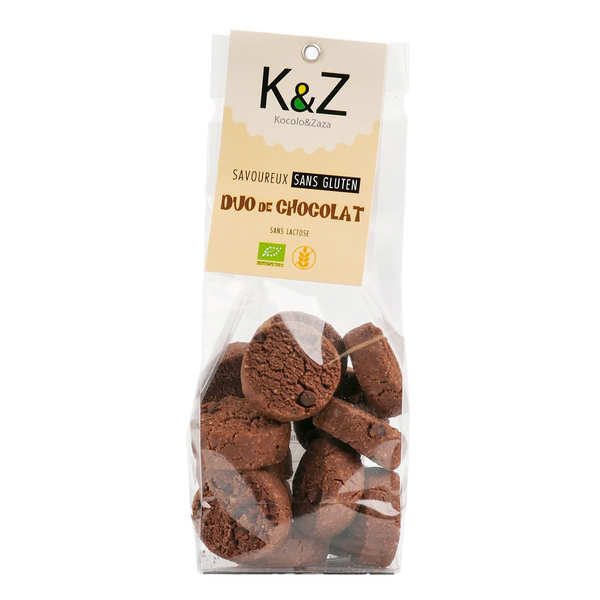 Organic double chocolate cookies, gluten-free and lactose-free ...