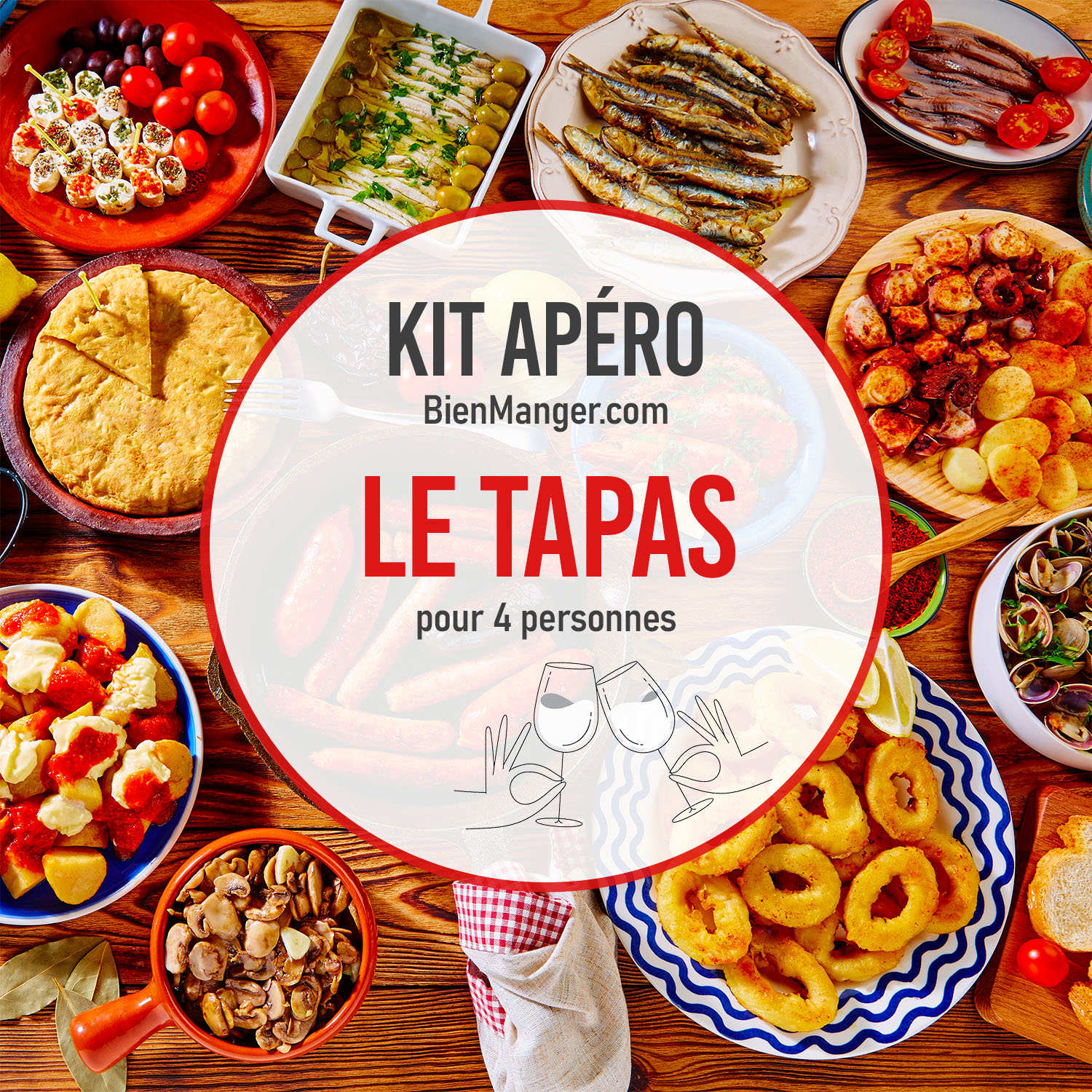 Kit apéro - Le Tapas pour 4 pers. environ