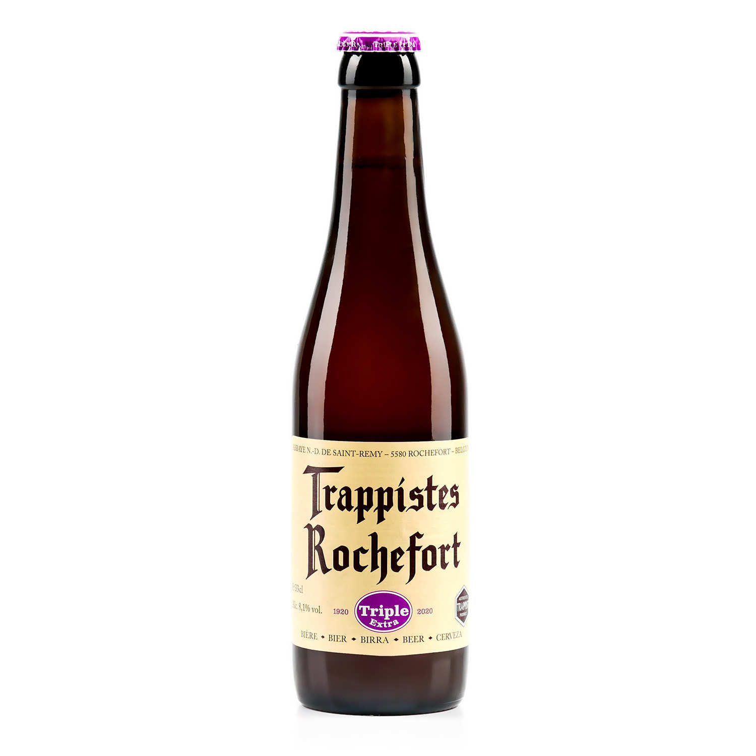 Trappistes Rochefort Triple Extra bière belge 8.1% - Abbaye Saint Rémy