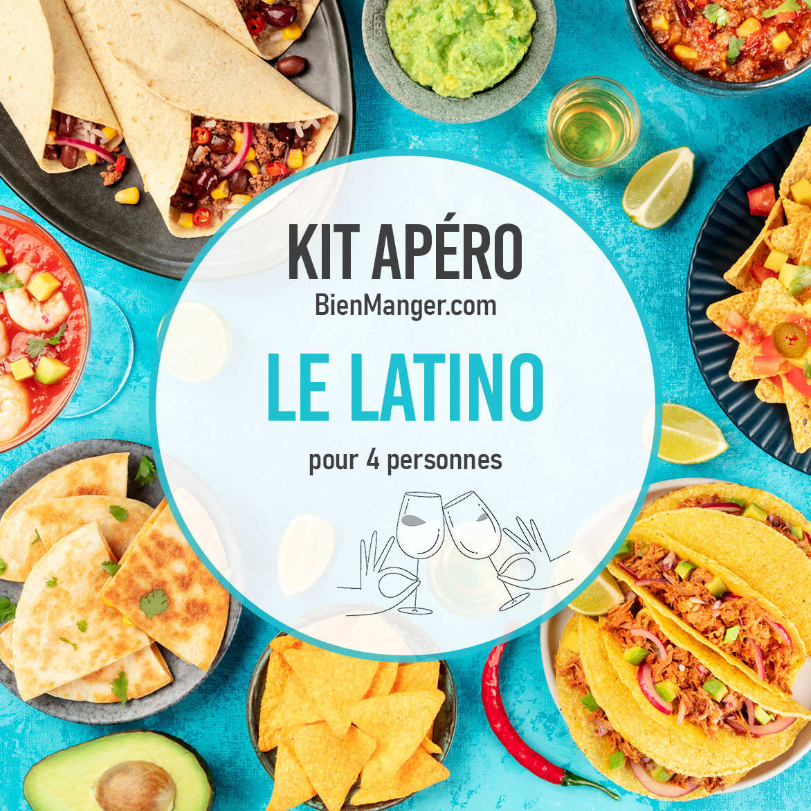 Aperitif kit - Le Latino for 4 people