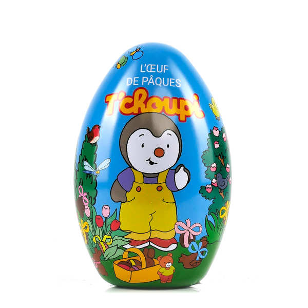 Tchoupi metal egg filled with T'Choupi milk chocolates - Mazet de Montargis