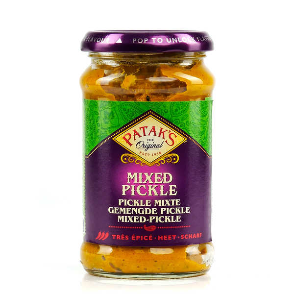 Mix de pickles indiens Patak's (mangue, citrons verts et piments) - Patak's