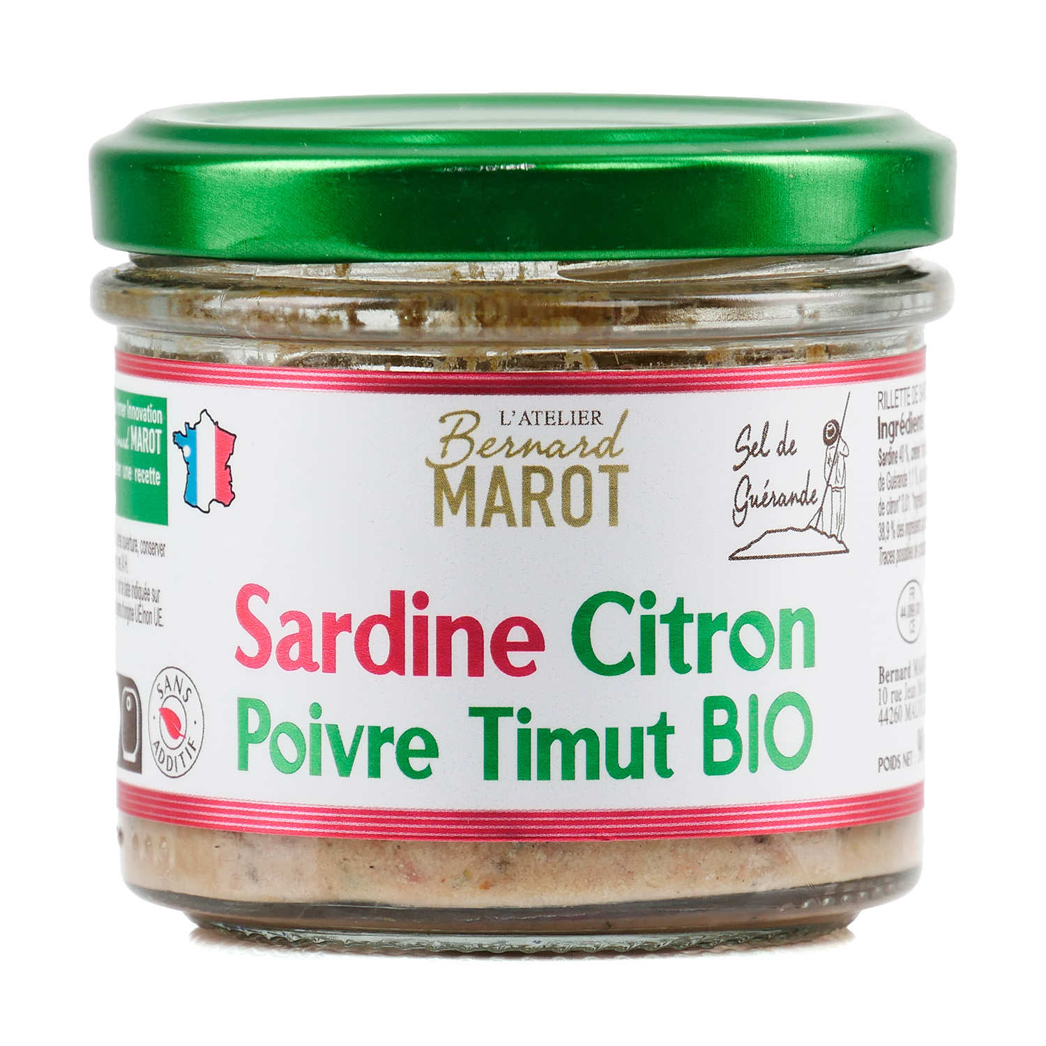 Sardine au citron et poivre timut bio à tartiner - Bernard Marot