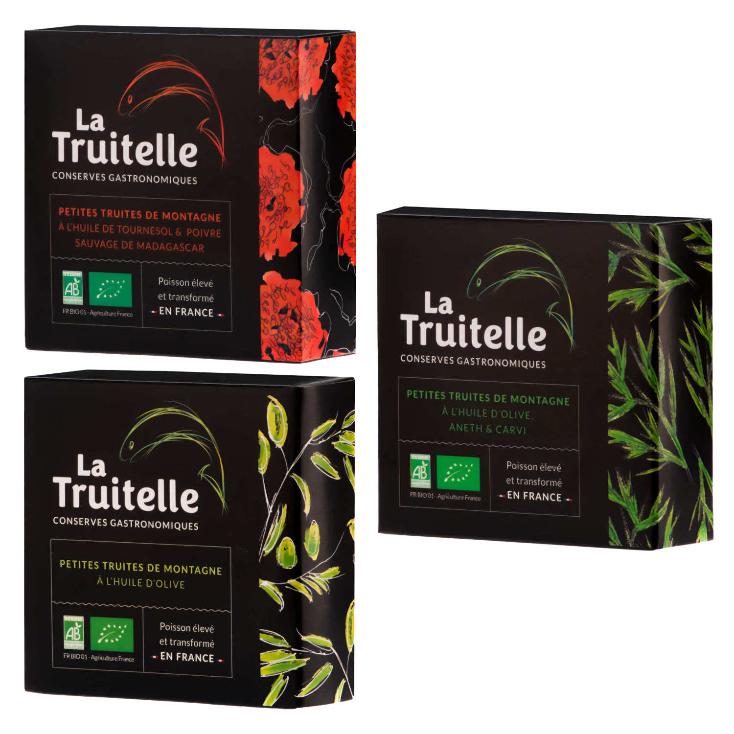Assortiment de petites truites de montagne gastronomiques bio La ...