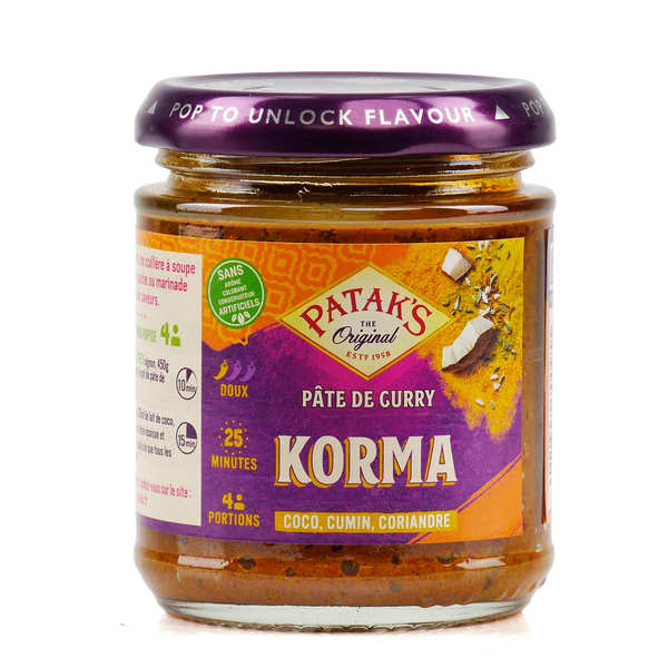 Pâte de curry indien Korma - Patak's