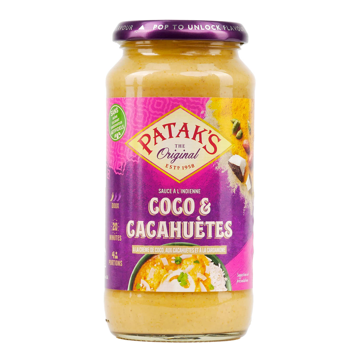 Sauce indienne coco cacahuète - Patak's