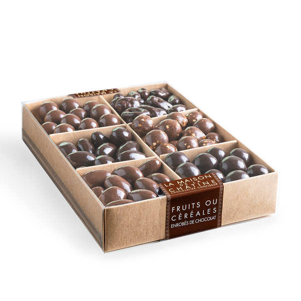 Coffret 6 cases - Amandes, noisettes, perles de céréales et raisins ...