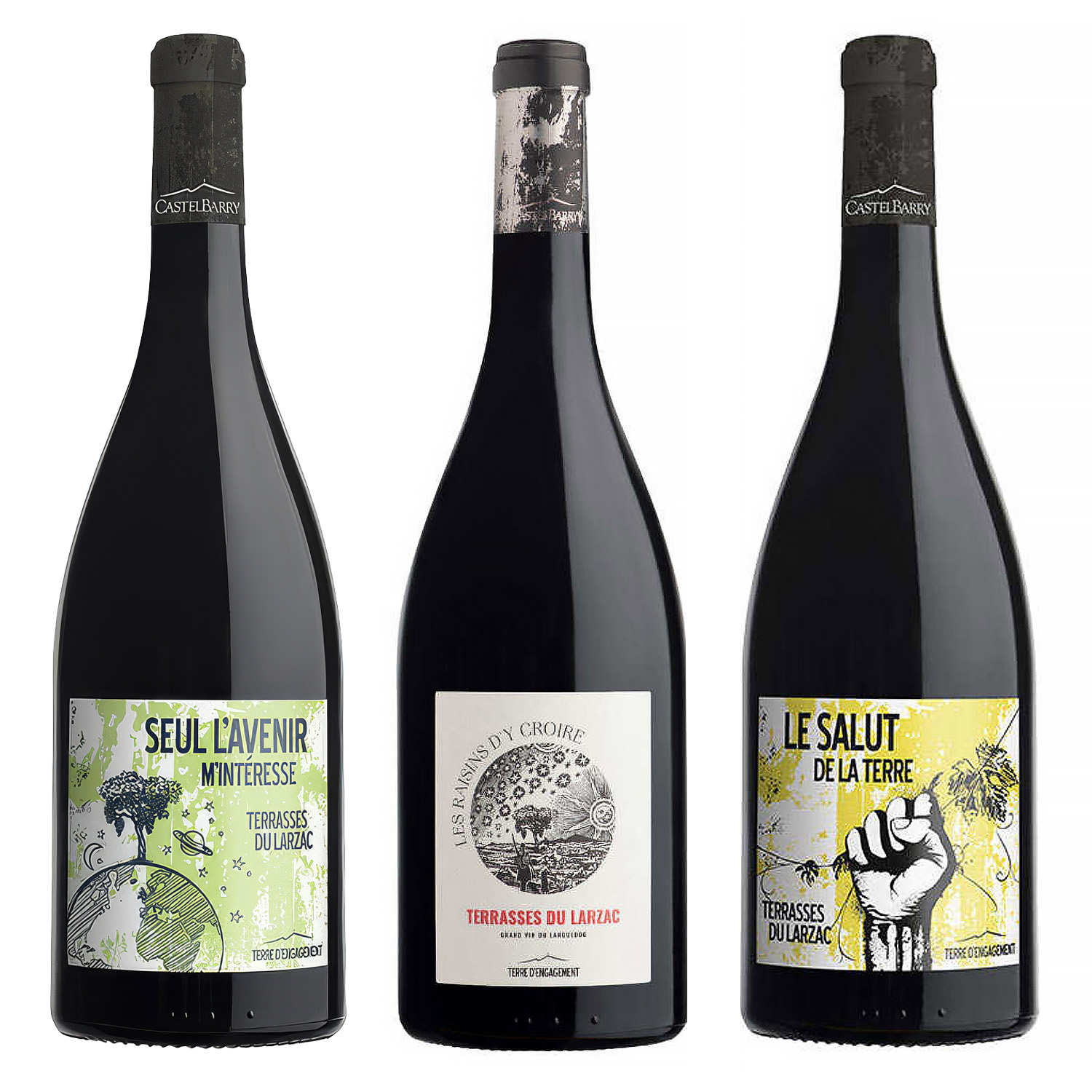 Lot découverte 3 vins rouges AOP Terrasses du Larzac