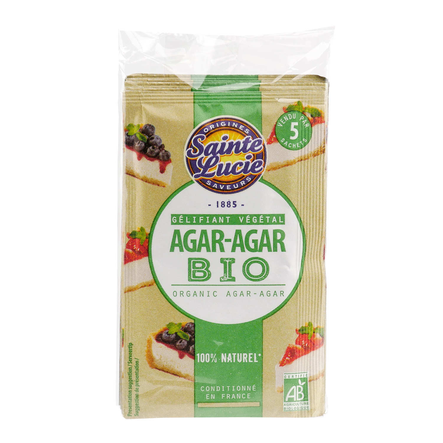 Agar Agar gélifiant végétal Bio - Sainte Lucie