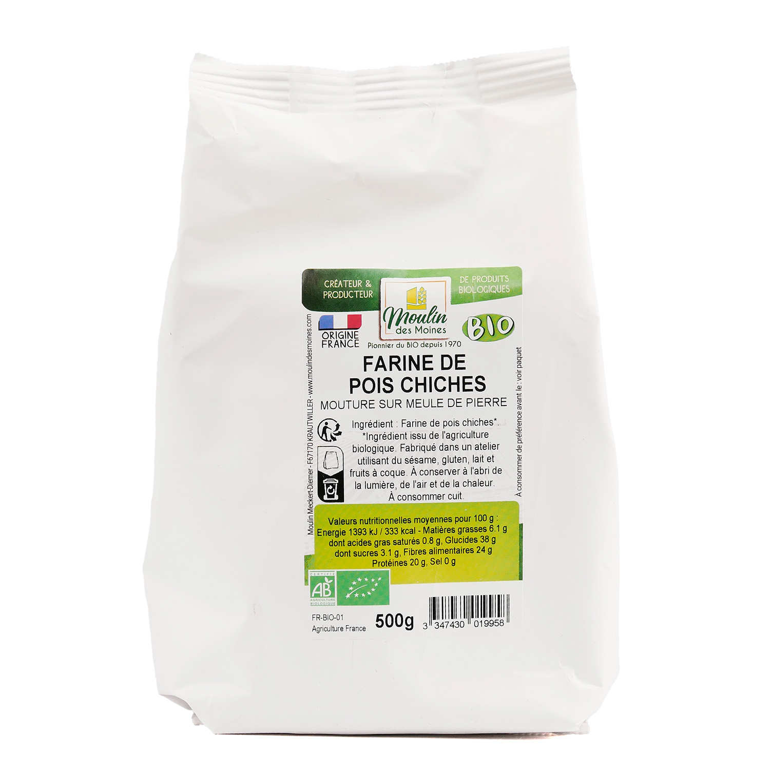 Organic chickpea flour