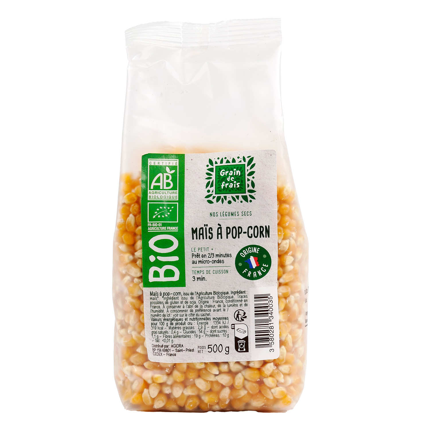 Maïs pop-corn Bio - Grain de frais