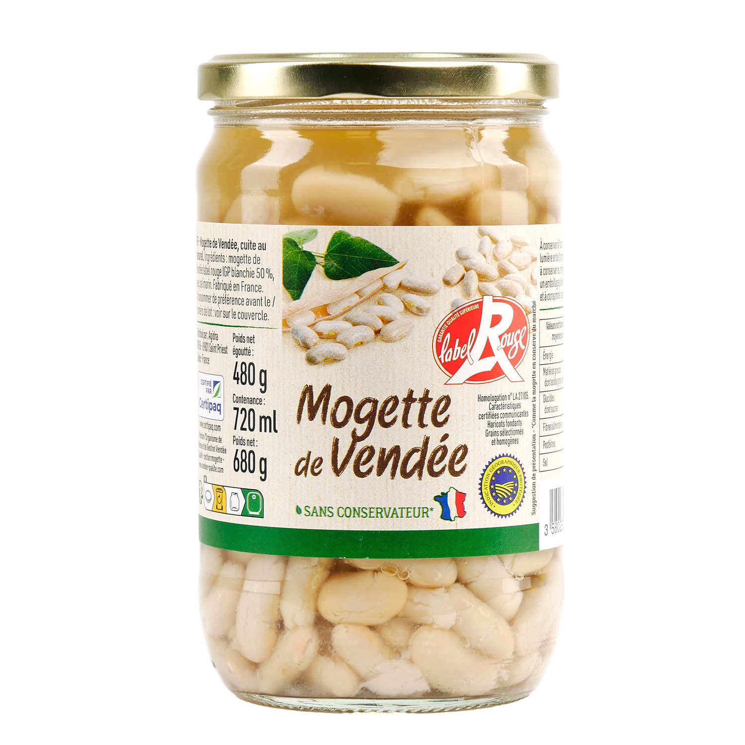 Mogettes de Vendée au naturel