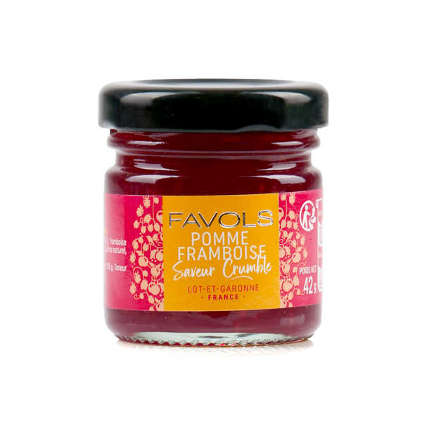 Mini confiture pomme framboise façon crumble Favols - Favols