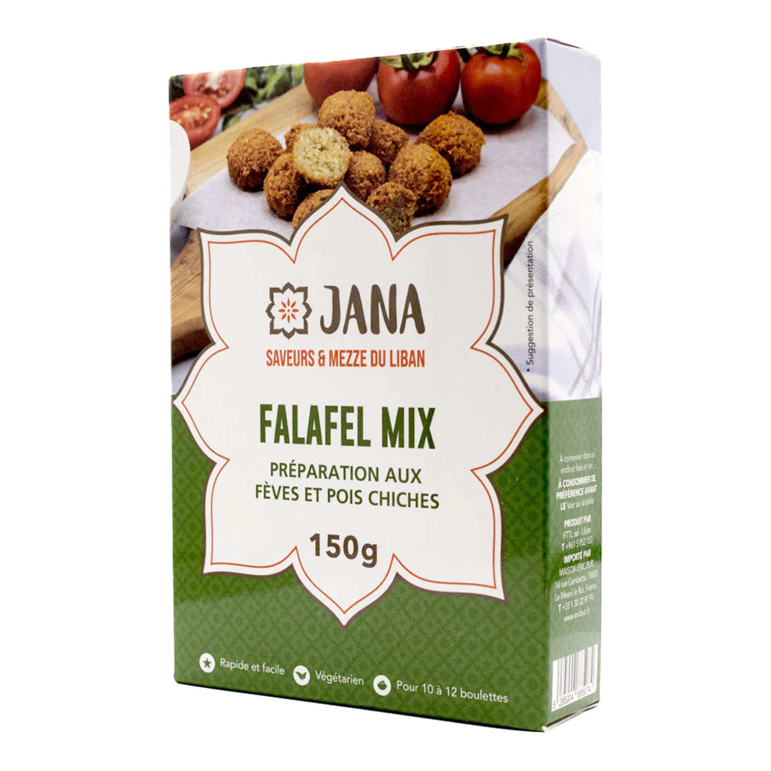 Falafel Mix- Préparation aux fèves et pois chiches - Jana