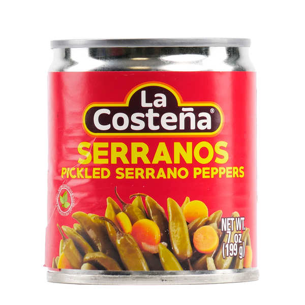 Whole Mexican Serrano pepper - La Costena