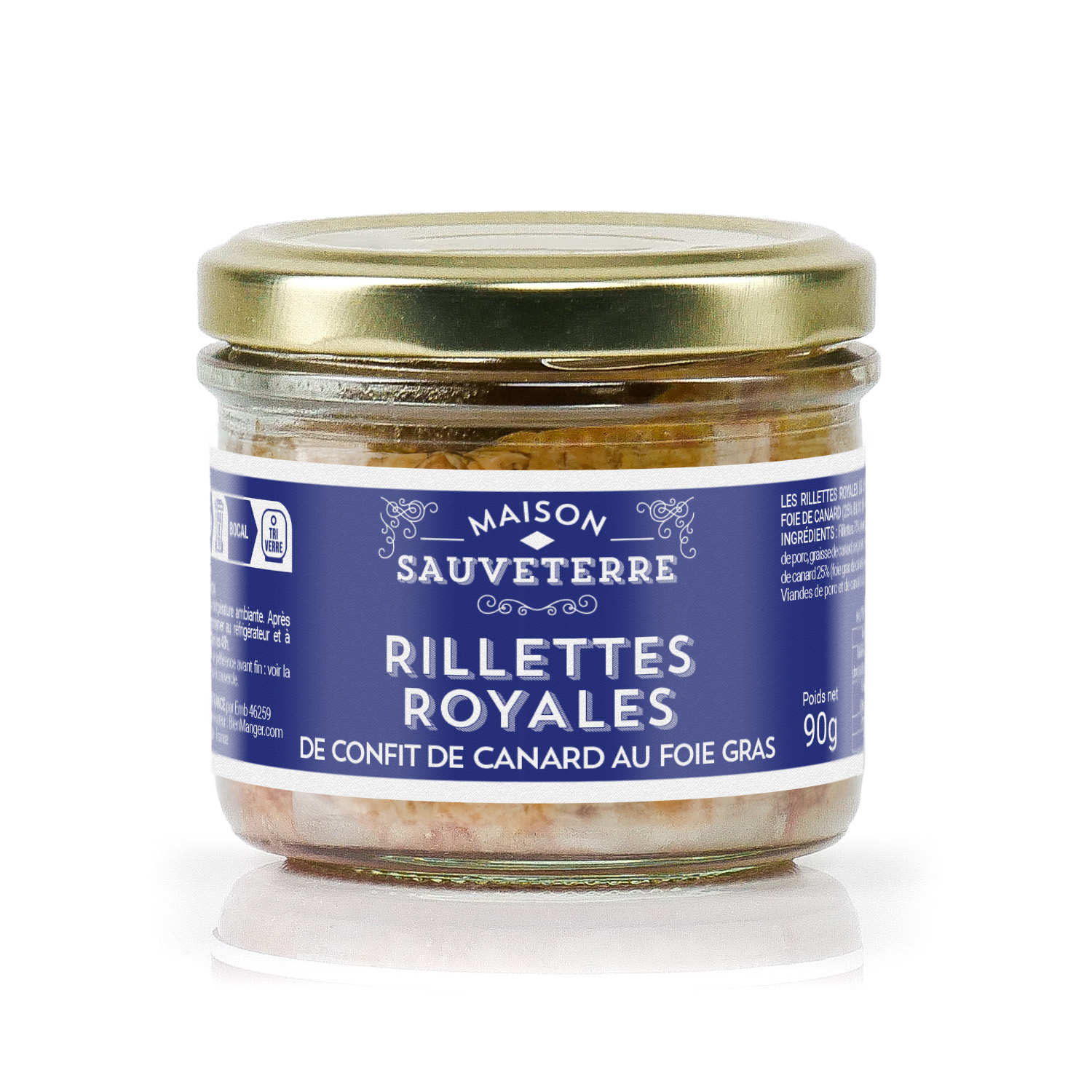 Royal rillettes of duck confit with foie gras - Maison Sauveterre