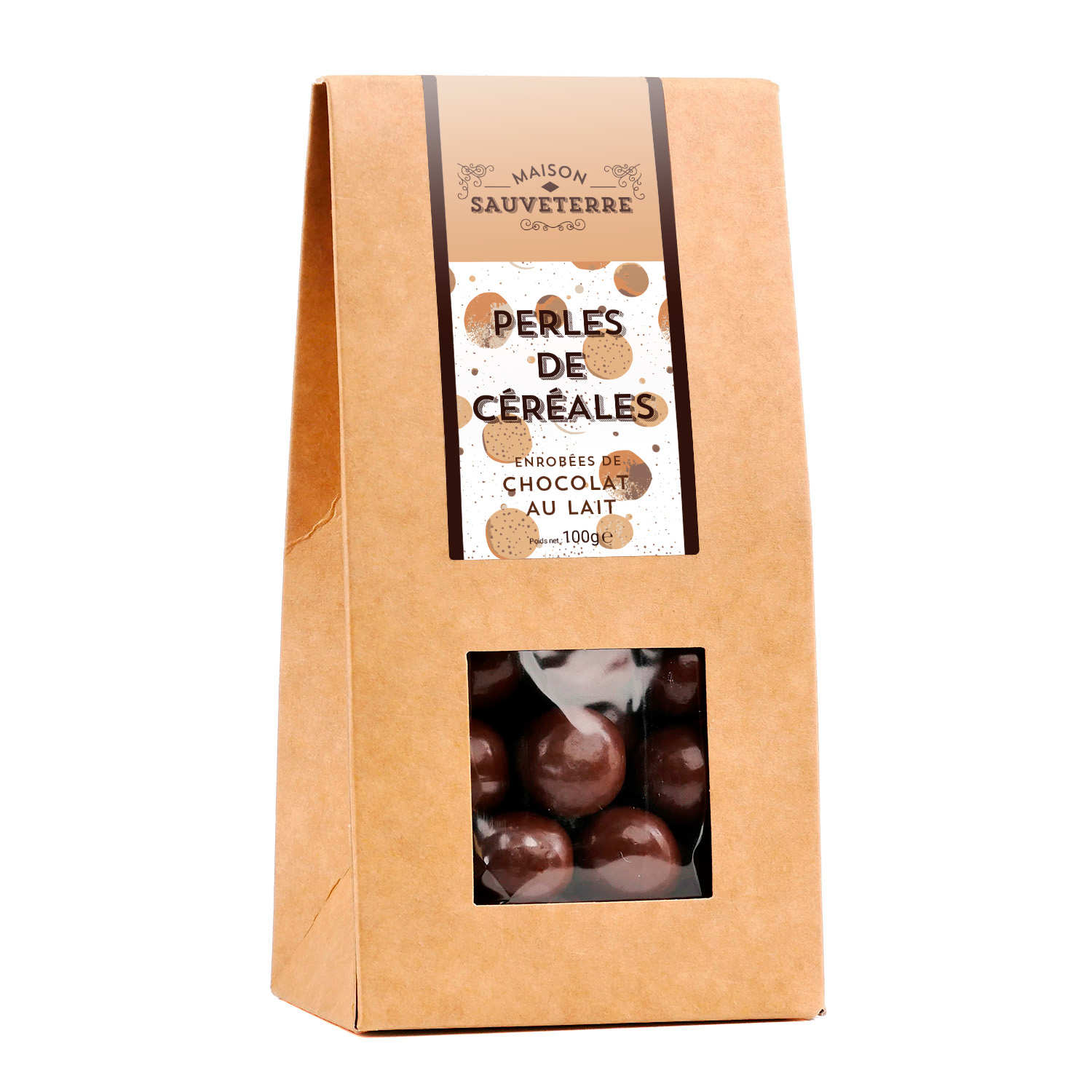 Milk chocolate coated cereal pearls - Maison Sauveterre
