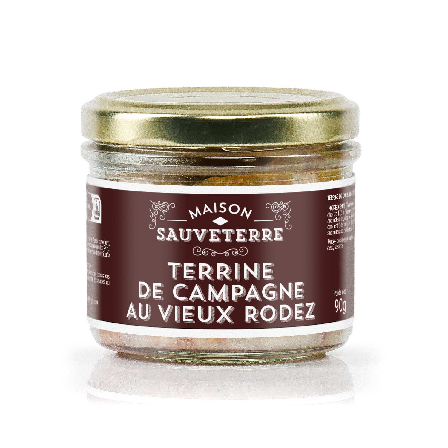 Country terrine with Vieux Rodez cheese - Maison Sauveterre