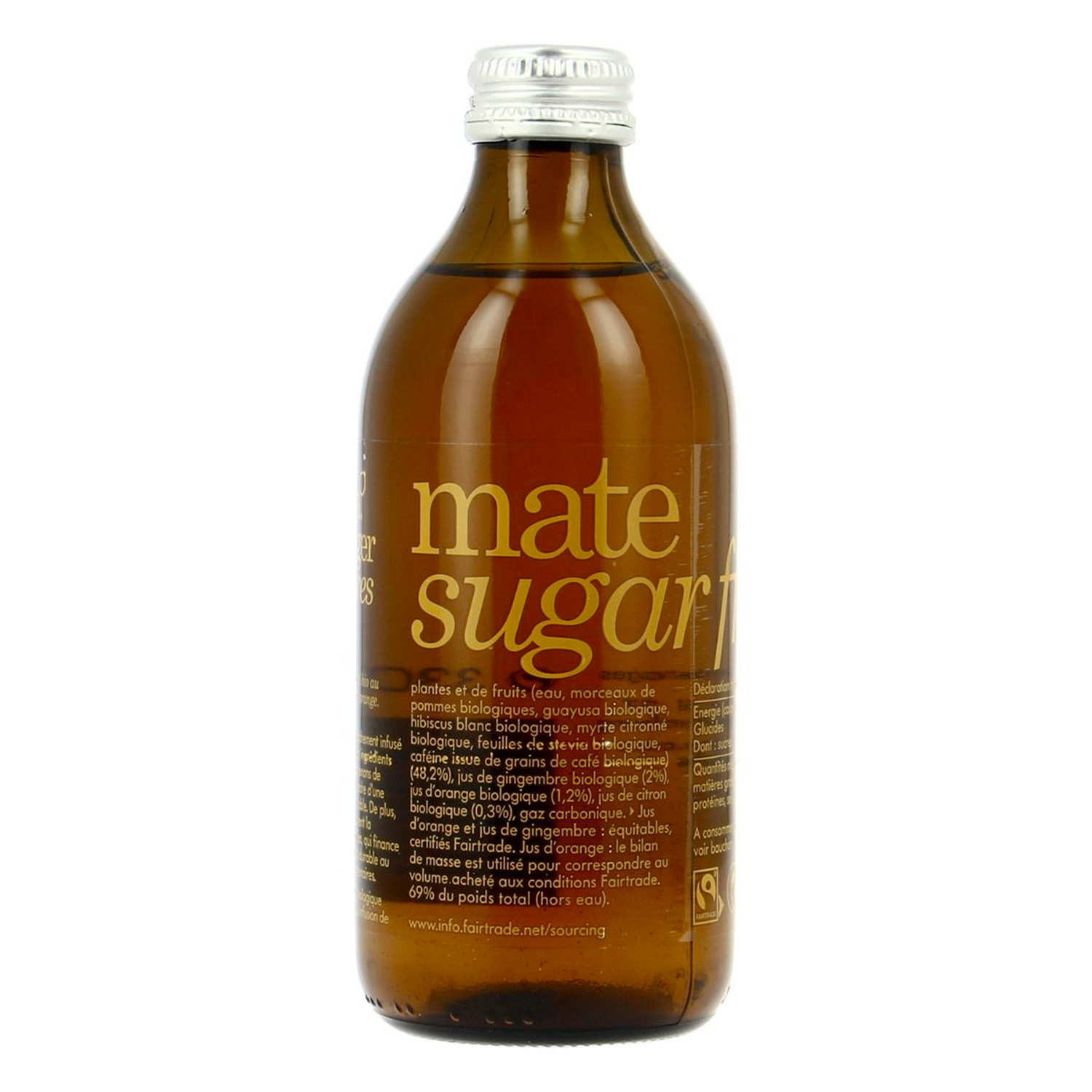 ChariTea Mate Ginger Sugarfree - Organic sparkling iced tea with mate ...