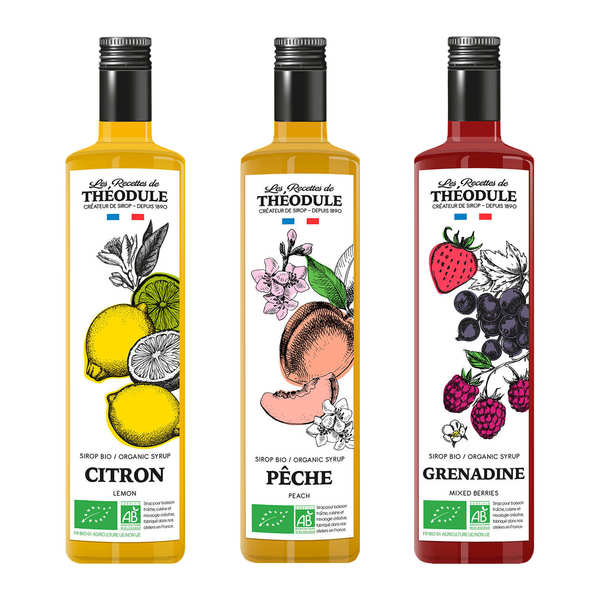 Assortiment découverte de 3 sirops bio - Les recettes de Théodule
