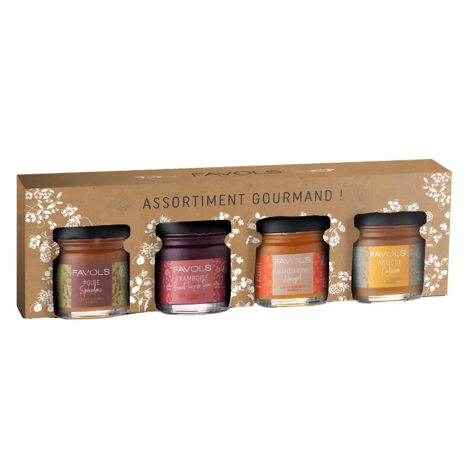 Box of 4 mini jams Pastry Recipes Favols - Favols