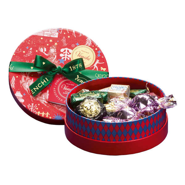 Venchi Assorted Chocolate Round Box - Anna Higgie Christmas Collection ...