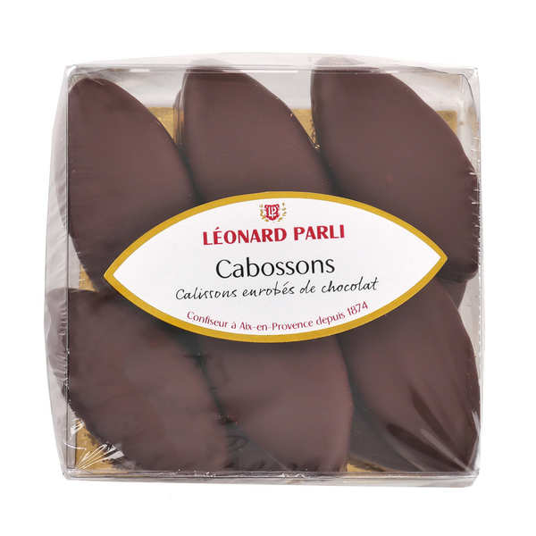 Case of 10 cabossons - Calisson d'Aix coated in dark chocolate ...