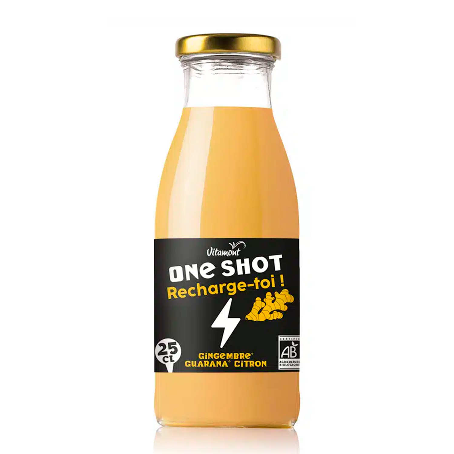 Recharge Yourself Shot - Ginger, Guarana, Organic Lemon - Vitamont