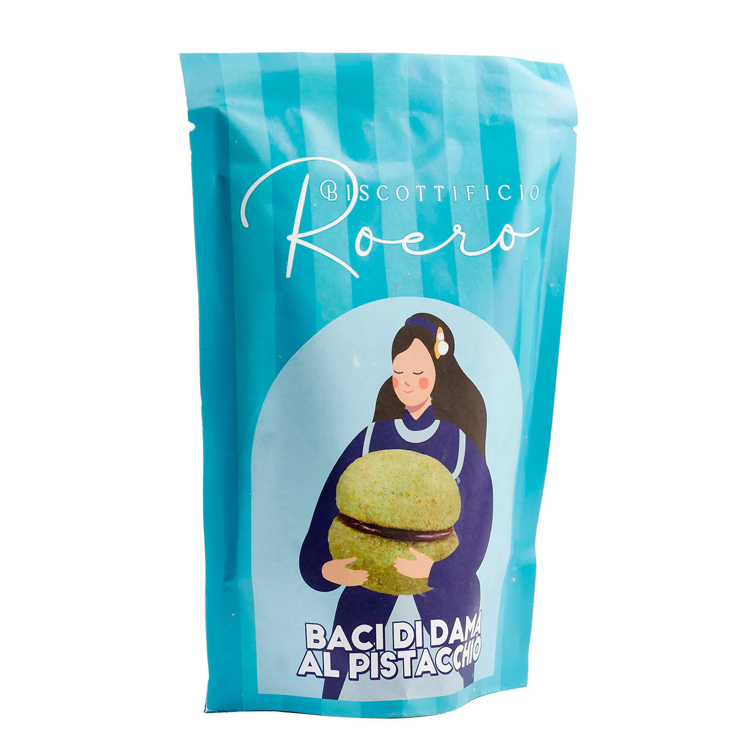 Baci Di Dama with Pistachio - Italian cookies filled with pistachio - Roero