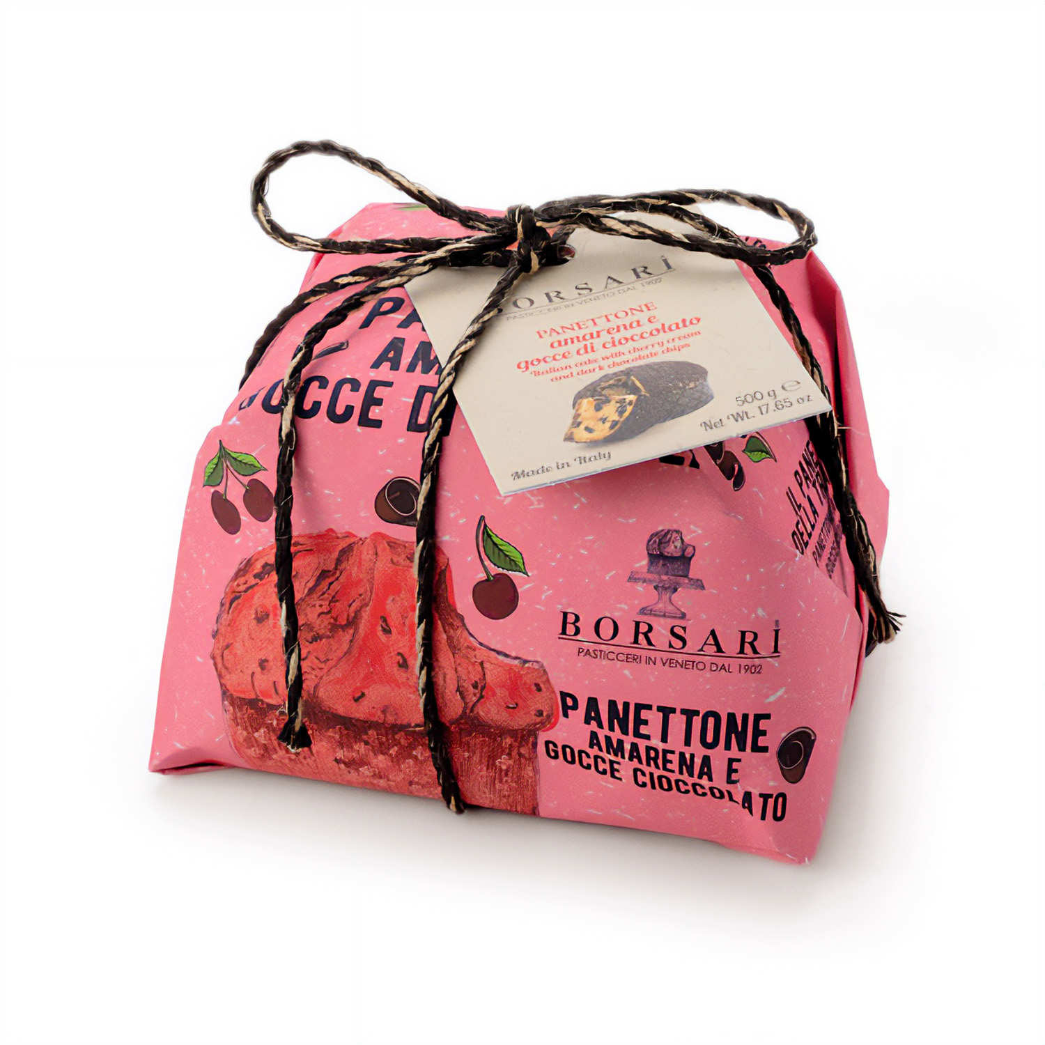 Panettone Amarena et gouttes de chocolat Borsari - Borsari