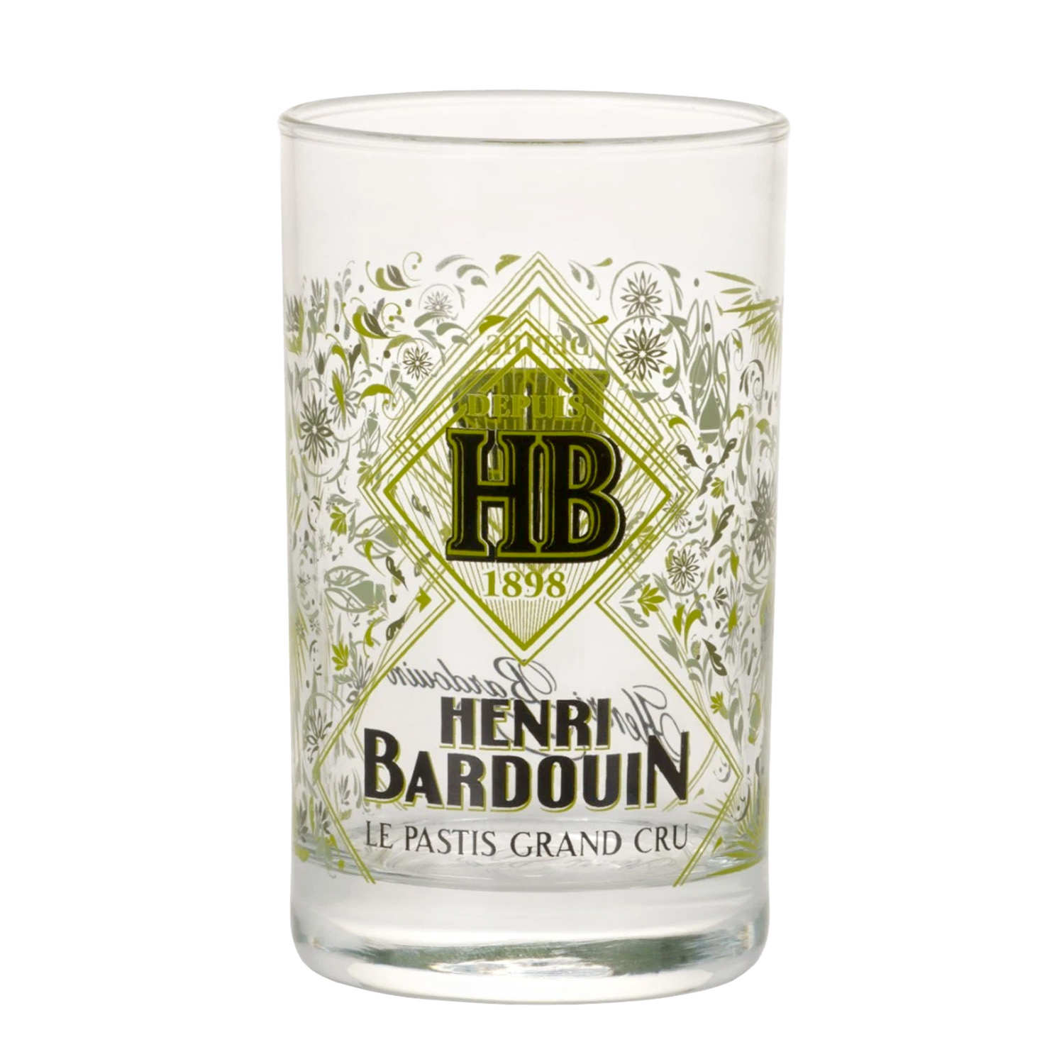 Henri Bardouin flowered pastis glass - Henri Bardouin